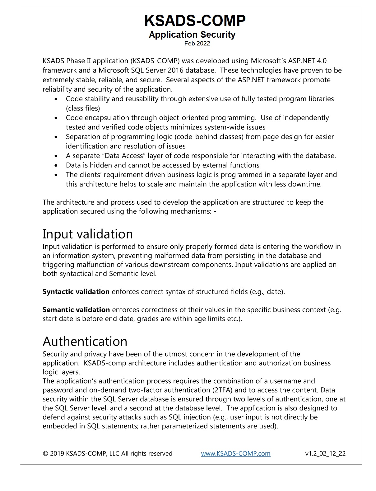 Pricing Structure: KSADS-COMP